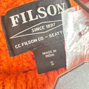 Filson | Sweaters | Filson Wool Chunky Cable Knit Fisherman Orange ...